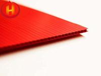 China Red Wear Resisting 3mm PP Corrugated Plastic Sheets Fireproof for sale
