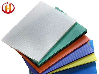 China White Non Toxic PP Corrugated Plastic Sheets Corrosion Resistant for sale