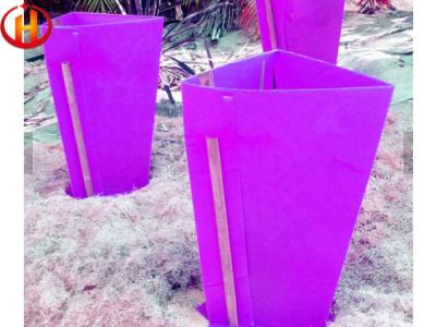 China Triangular Purple Corrugated Plastic Tree Guards 300 Gsm 600 Gsm for sale