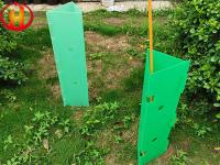 China Fireproof Corrugated Plastic Tree Guards Green Triangular 300gsm for sale