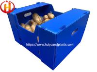 China Stackable Foldable Corrugated Plastic Box For Packaging Fruits Vegetables for sale
