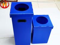 China UV Printing Corrugated Plastic Waste Bins 400gsm Recyclable for sale