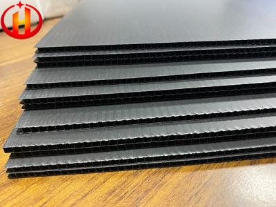 China Anti Static Polypropylene Corrugated Sheets Black Reusable for sale