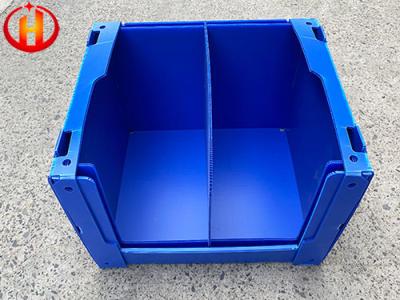 China Flat Foldable Correx Corrugated Plastic Box With Dividers Reusable for sale