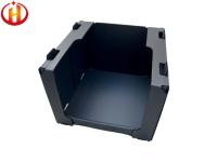 China Foldable Reusable Corrugated Plastic Bins Black Or Customized for sale