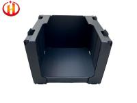 China Foldable Reusable Corrugated Plastic Bins Black Or Customized for sale