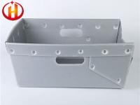 China Recyclable Grey Corrugated Plastic Totes Impact Resistant for sale