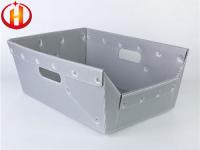 China Recyclable Grey Corrugated Plastic Totes Impact Resistant for sale
