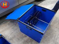 China Blue Waterproof PP Corrugated Plastic Box With Lid Flat Surface for sale