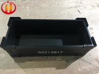China Printable Corrugated Plastic Storage Boxes Custom Black Anti Static for sale