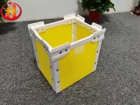 China Yellow Corrugated Plastic Packaging Boxes With Dividers Lightweight Foldable for sale
