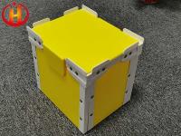 China Yellow Corrugated Plastic Packaging Boxes With Dividers Lightweight Foldable for sale