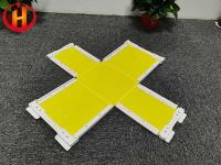 China Yellow Corrugated Plastic Packaging Boxes With Dividers Lightweight Foldable for sale
