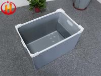 China Gray Environmental PP Corrugated Plastic Storage Boxes Reusable for sale
