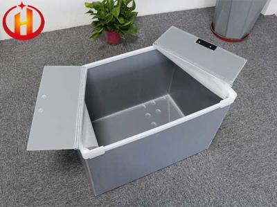 China Gray Environmental PP Corrugated Plastic Storage Boxes Reusable for sale