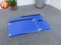 China Blue Foldable Corrugated Plastic Box Moisture Proof for sale