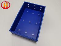 China Custom Non Toxic Blue Corrugated Pp Packaging Box For Seafood for sale