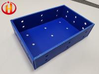 China Custom Non Toxic Blue Corrugated Pp Packaging Box For Seafood for sale