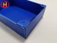 China Reusable Blue Plastic Corrugated Totes Collapsible for sale