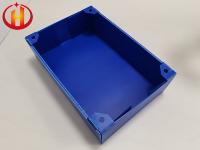 China Reusable Blue Plastic Corrugated Totes Collapsible for sale