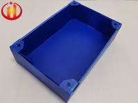 China Reusable Blue Plastic Corrugated Totes Collapsible for sale