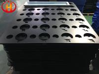 China Anti Fire Black Corrugated Plastic Layer Pads With Holes for sale