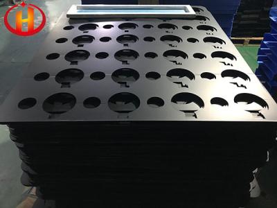 China Anti Fire Black Corrugated Plastic Layer Pads With Holes for sale