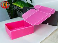 China Lightweight Pink Custom Corrugated Plastic Boxes Printable for sale