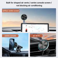 China Metal Ambient Light Magnetic Iphone Charger Car Mount With Fast Charging for sale