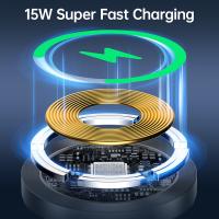 China Adjustable Iphone Magsafe Charger RGB Light Effect Aluminium Alloy for sale