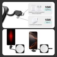 China Compact Wireless 3 In One Charging Station For IPhone Watch And Headphone for sale