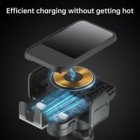 China FOD Recognition Iphone Magsafe Car Charger Adjustable With Three Way Arm for sale