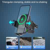 China Wireless Iphone Magsafe Car Charger Automatic Calibration and Clamping for sale