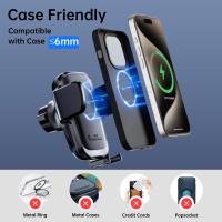 China Three Axis Linkage Car Phone Holder Clamp Arm Fast Charging Cell Phone Car Mount for sale