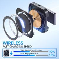 China 2-In-1 Travel Portable Magnetic Wireless Charger Desktop Office Compact Folding  Phone Holder For  Mobile Phone For Watch For Headphone Fast Charging for sale