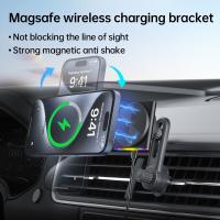 China Customizable Magsafe Car Mount Super Strong Magnetic Suction Projection Ambient Light Black Technology Sound Pickup for sale