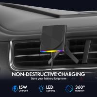 China Customizable Magsafe Car Mount Super Strong Magnetic Suction Projection Ambient Light Black Technology Sound Pickup for sale