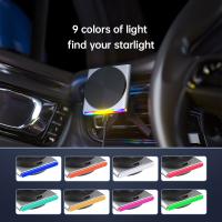 China Iphone Charger Stand Metal Material 9-Color RGB Light Effect Wireless Car Mounted Fast Charging Ultra-Thin Design for sale