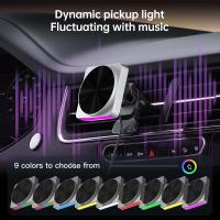 China Ultra-Thin Design QI2 Wireless Charging Stand For Cars With High-End Metal Material And Black Technology Sound Pickup Function for sale