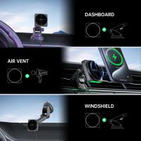 China Iphone Car Charger A22 Charging And Music Combined Ambient Light Projection Central Control Car Magnetic Wireless Charger for sale
