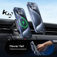 China Iphone Car Charger A22 Charging And Music Combined Ambient Light Projection Central Control Car Magnetic Wireless Charger for sale