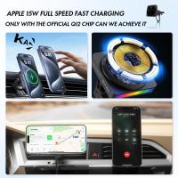 China 9-Color Ambient Light Car Wireless Charger , 15w Fast Charging Wireless Charger Metal Plate Black Technology Sound Pickup for sale