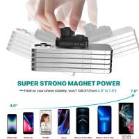 China QI2 One-Piece Stretched All-Metal Design Magsafe Wireless Charger Car Mount 9 Light Colors Full Metal Texture for sale