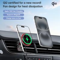 China Customizable Magnetic Car Wireless Charging Bracket With Starry Sky Lighting And Fast Heat Dissipation For Automotive for sale