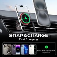 China Starry Sky Light Magnetic Car Wireless Charging Bracket Built-In Silent Cooling Fan CD Pattern Lenses High-End Metal Frame for sale