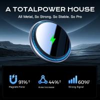 China Metal Magnetic Wireless Charger Car Phone Holder With Running Light Character Light And Strong Magnetism For Automotive for sale