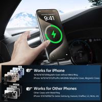 China Innovative Magsafe Wireless Charger Car Phone Holder With Strong Magnetism And Running Light Character Customization for sale