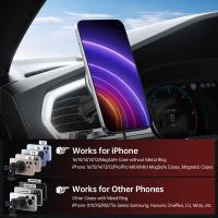China 15w Wireless Charger Metal Magnetic Car Phone Holder With Innovative Running Light Design And Fast Magsafe Magnetic Suction for sale