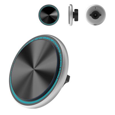 China Stable And Fast Charging Metal Car Phone Holder With Strong Magnetic Suction And Customizable Running Light for sale