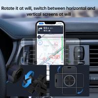 China Magnetic Stable Car Wireless Charging Station Fast Charging One Hand Operation Horizontal / Vertical With Crystal Ambient Light Desgin for sale